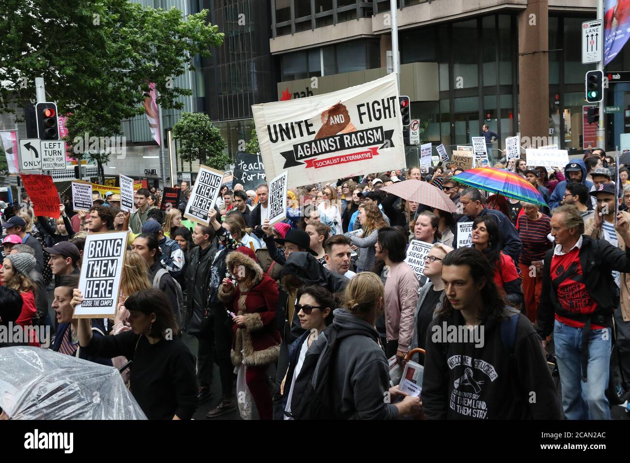 Refugee advocates protest about the conditions of the remaining 600 ...