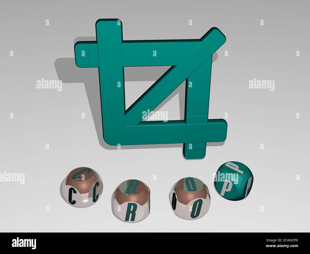 crop round text of cubic letters around 3D icon - 3D illustration for ...