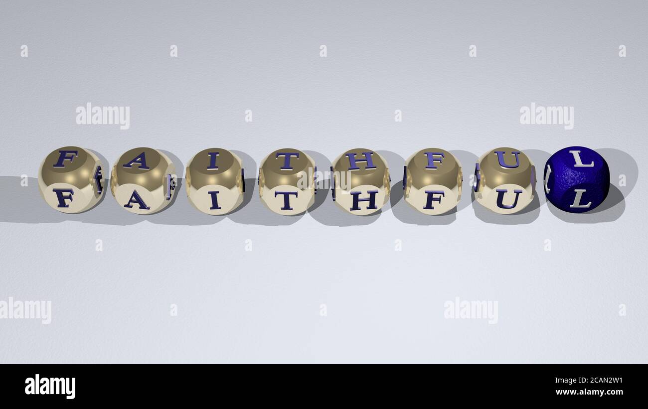 anniversary dogs: FAITHFUL text of cubic individual letters - 3D ...