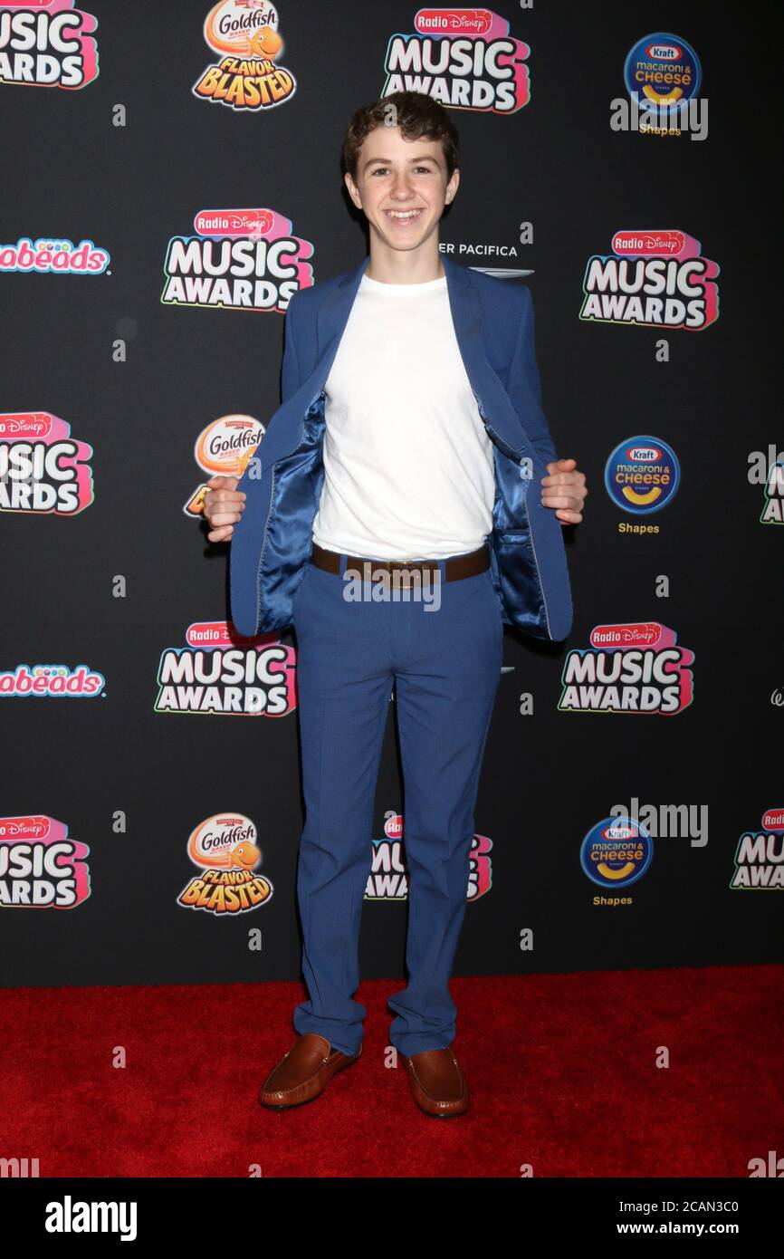 LOS ANGELES - JUN 22: Ethan Wacker at the 2018 Radio Disney Music ...
