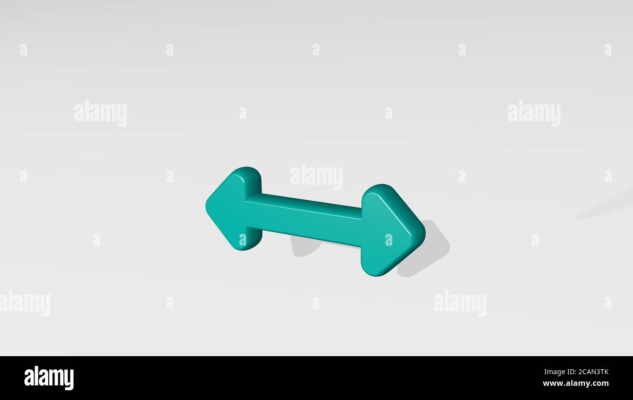 expand horizontal 3D icon casting shadow- 3D illustration for ...