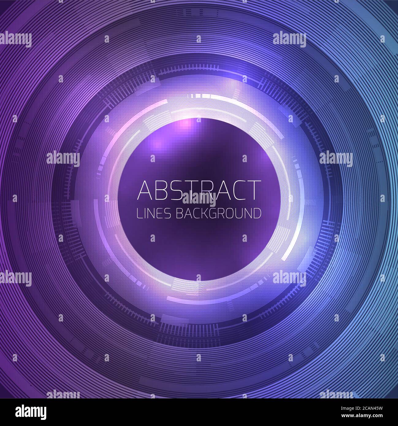 Round template with abstract technology background and place for text ...