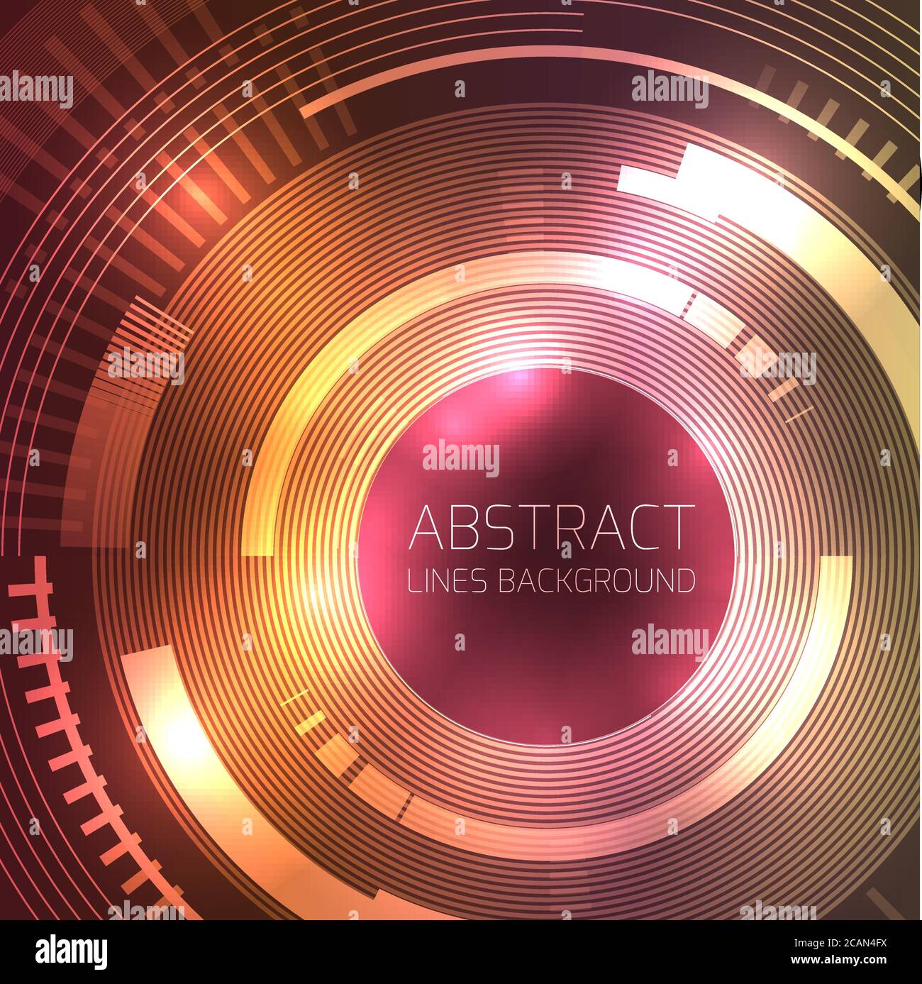 Template with round abstract technology background and place for text ...