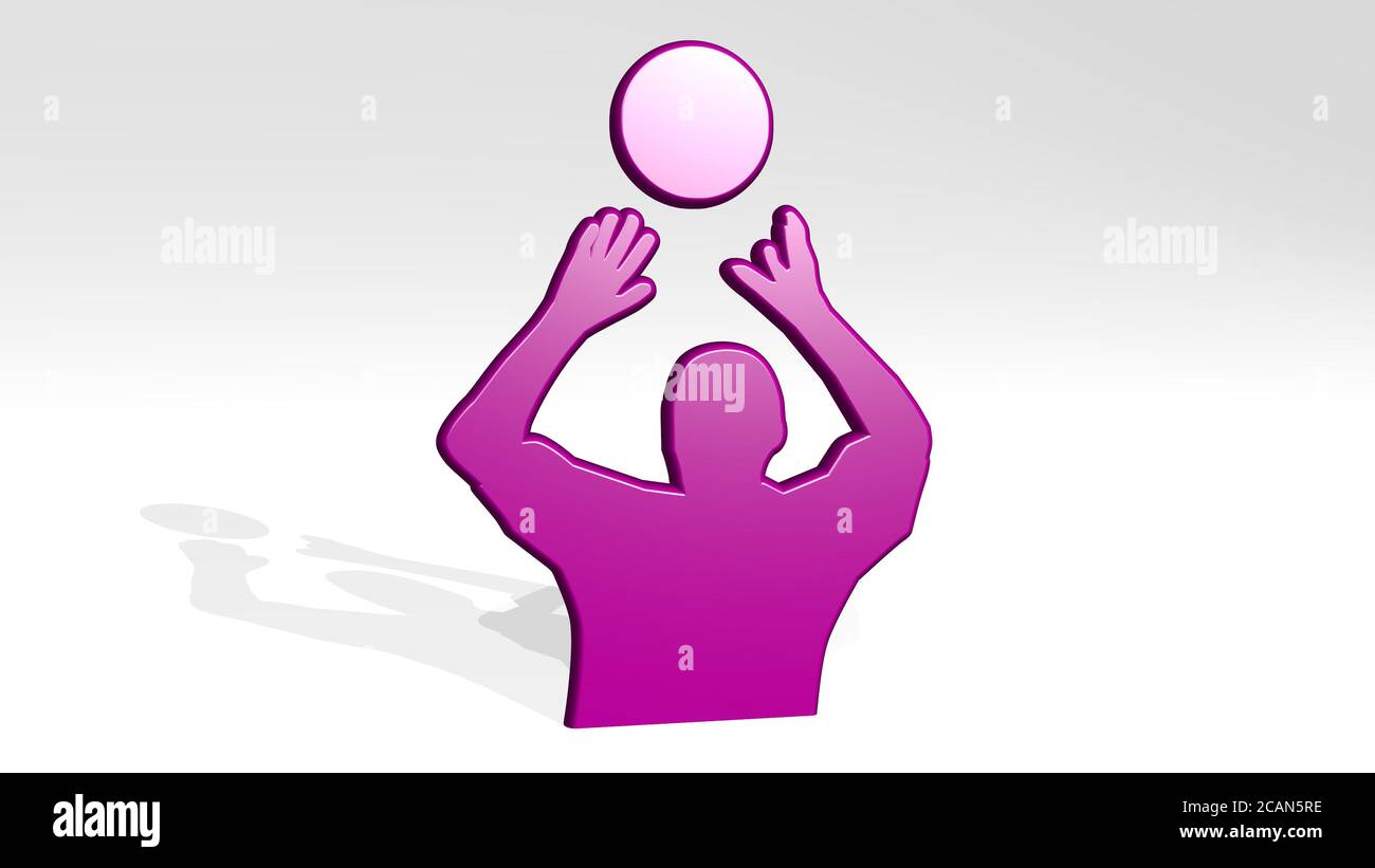 athletic sport activity 3D icon casting shadow. 3D illustration ...