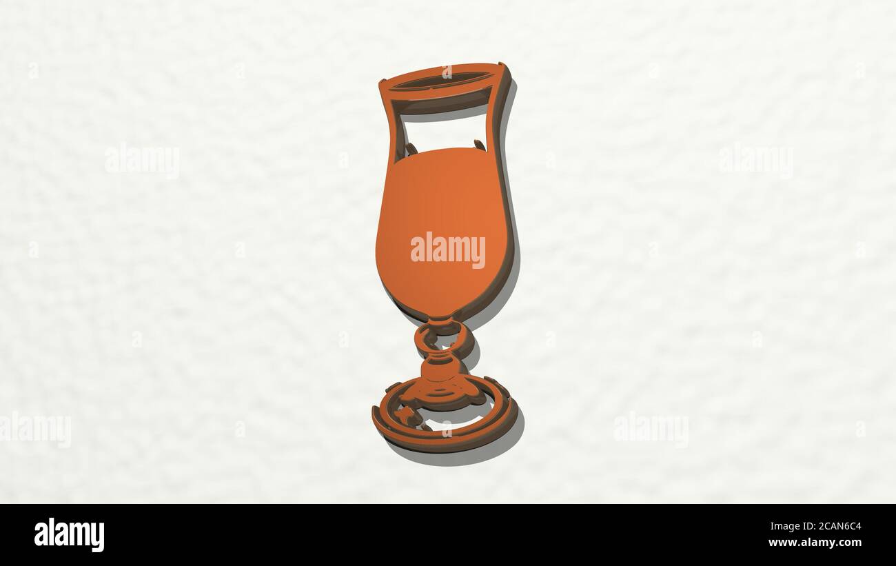 GLASS 3D drawing icon. 3D illustration. background and design Stock ...