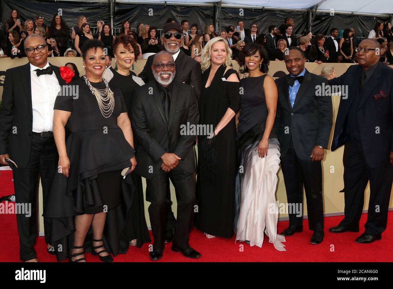 LOS ANGELES - JAN 21: Morgan Freeman, family at the 24th Screen Actors ...