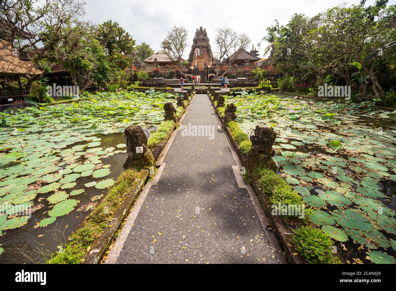 Bali / Indonesia - August 15, 2018: tourists visiting temple with ...
