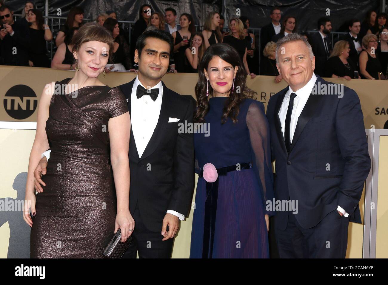 LOS ANGELES - JAN 21: Emily V Gordon, Kumail Nanjiani, Paula Ravets ...