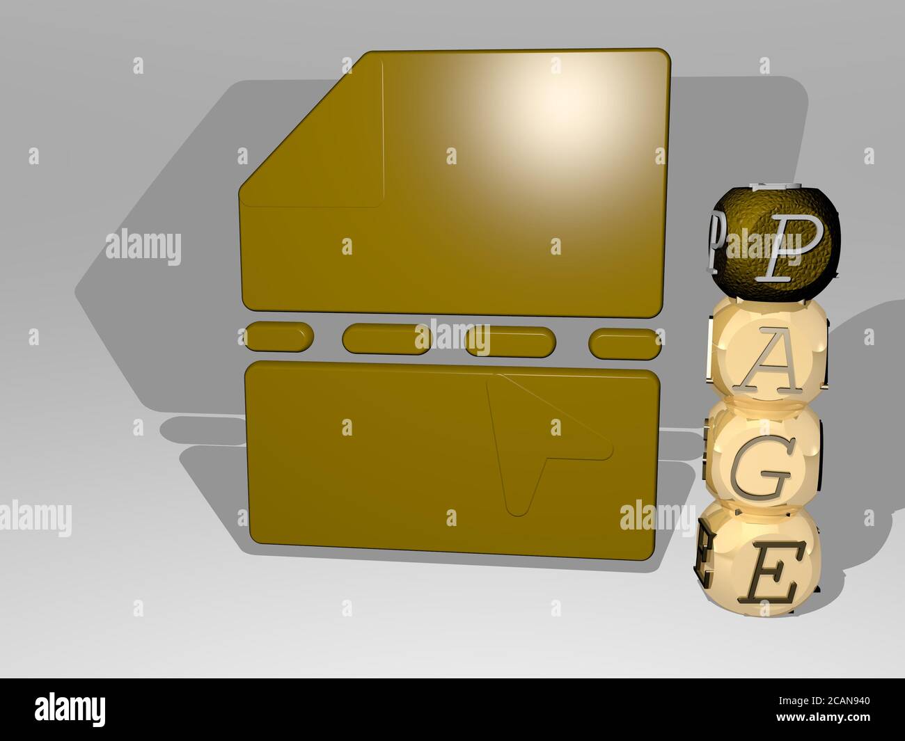 page 3D icon beside the vertical text of individual letters. 3D ...