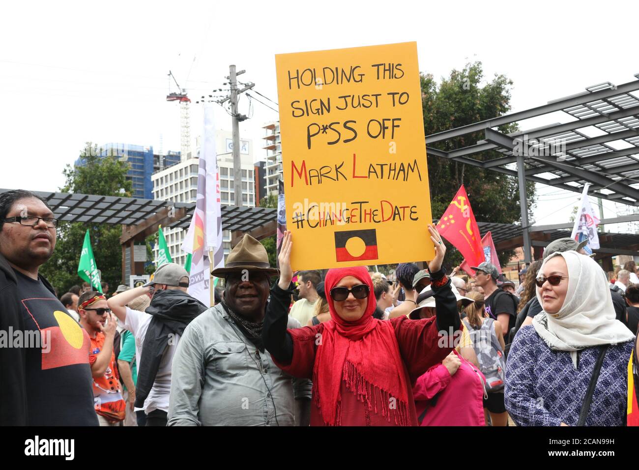 Aboriginal invasion day march on Australia Day in Sydney, Australia ...