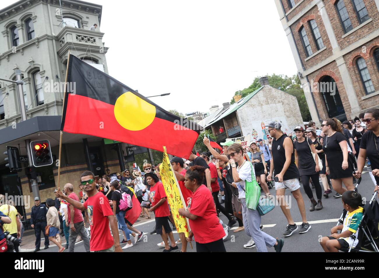 Aboriginal invasion day march on Australia Day in Sydney, Australia ...