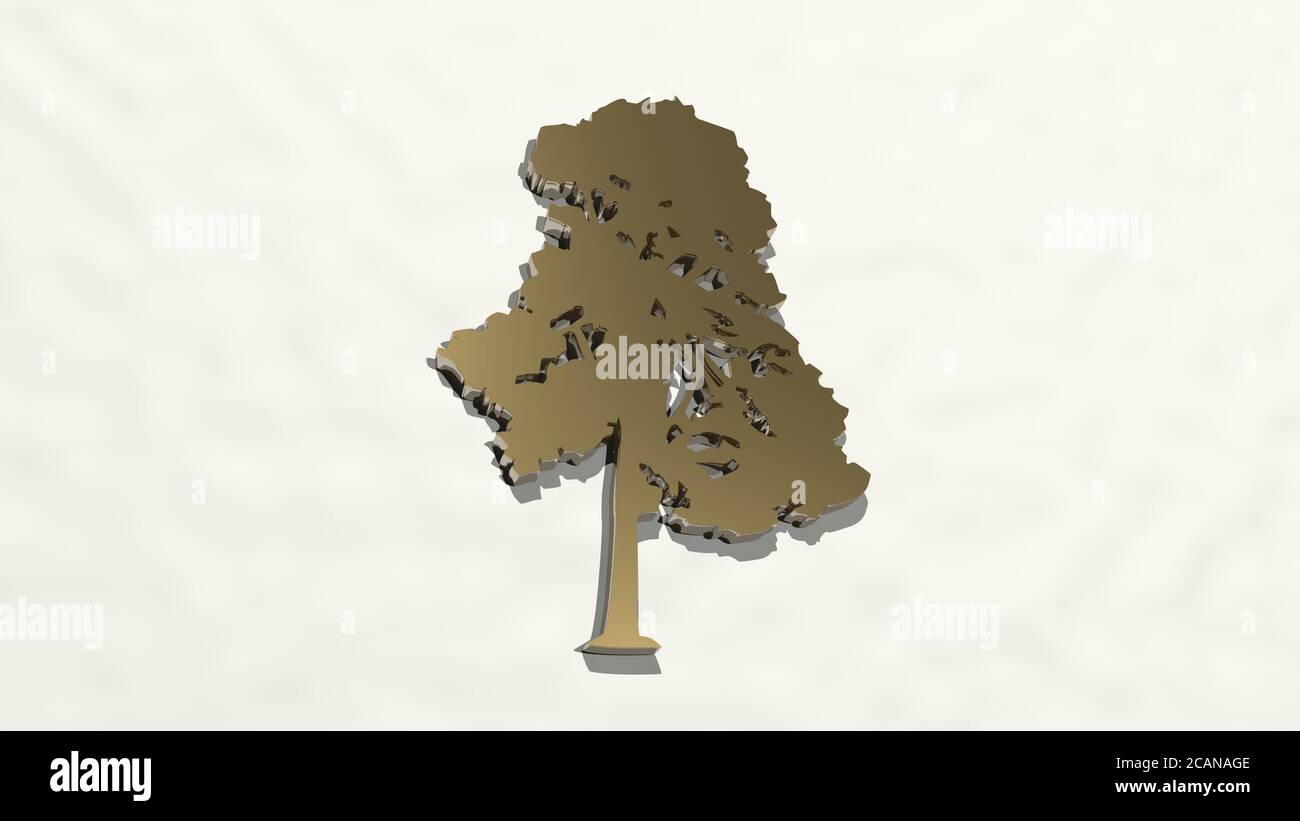 TREE 3D drawing icon. 3D illustration. background and christmas Stock ...