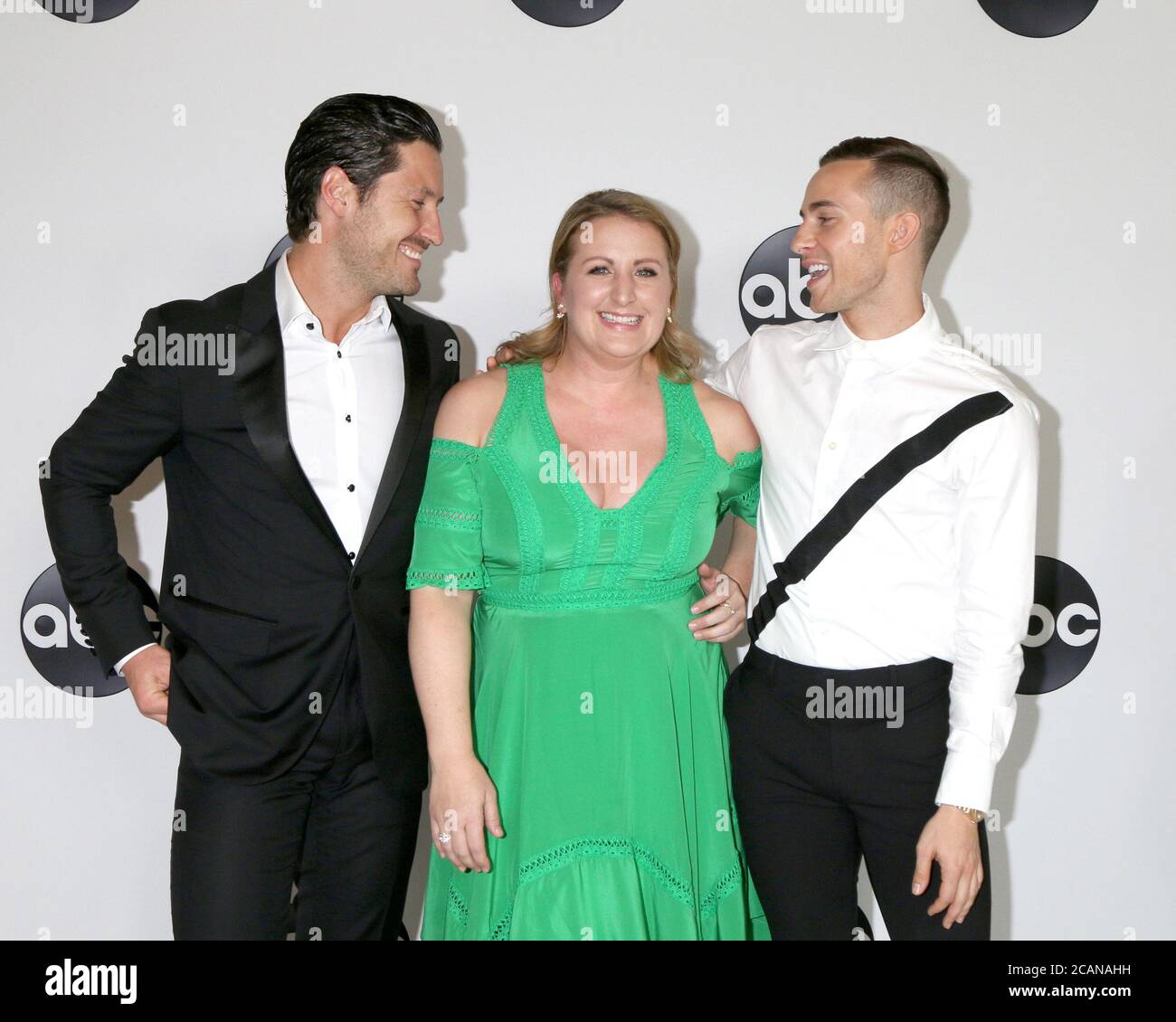 LOS ANGELES - AUG 7: Val Chmerkovskiy, Mandy Moore, Adam Rippon at the ...