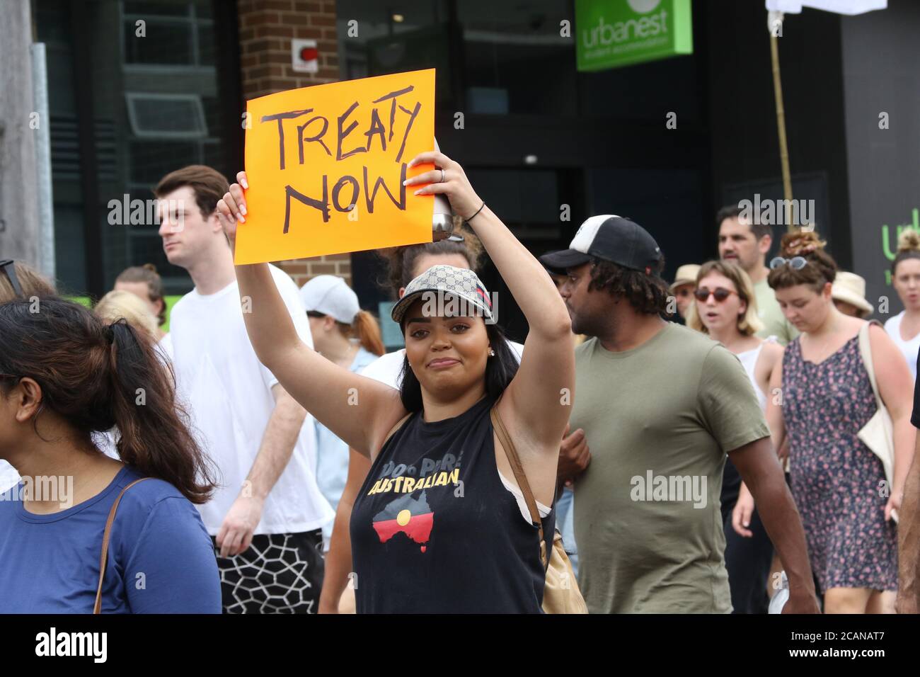 Aboriginal invasion day march on Australia Day in Sydney, Australia ...