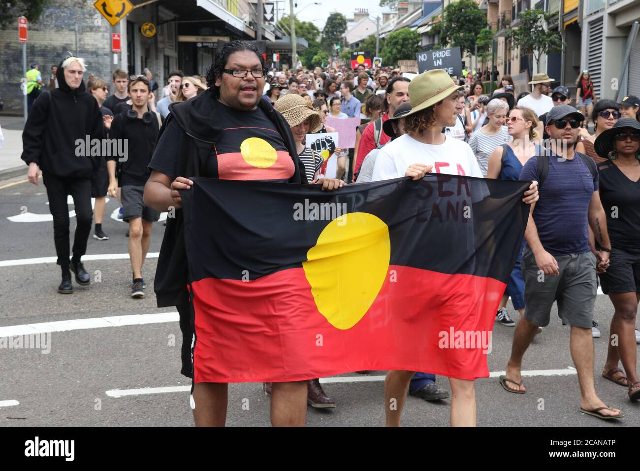 Aboriginal invasion day march on Australia Day in Sydney, Australia ...