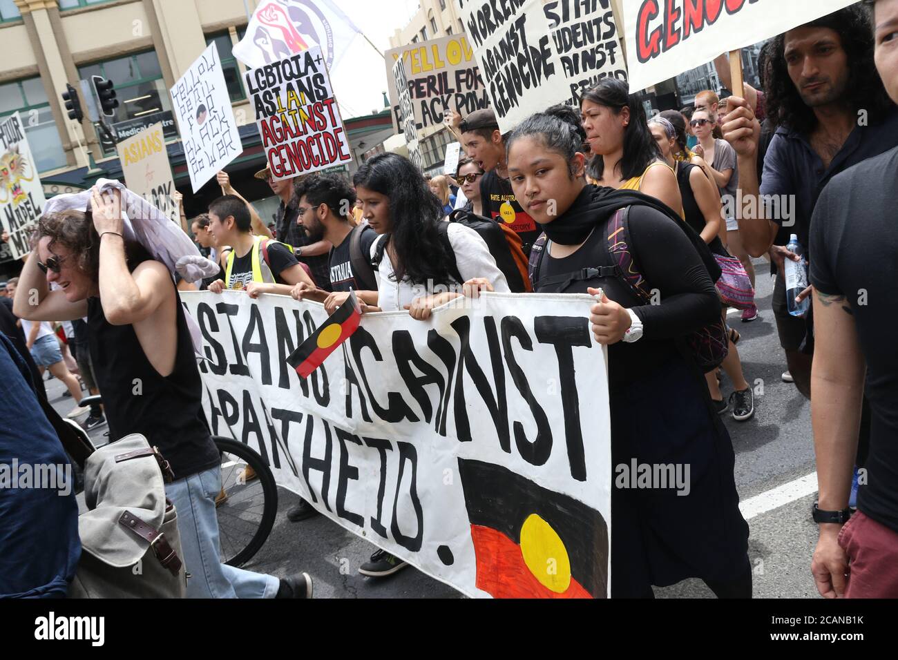Aboriginal invasion day march on Australia Day in Sydney, Australia ...