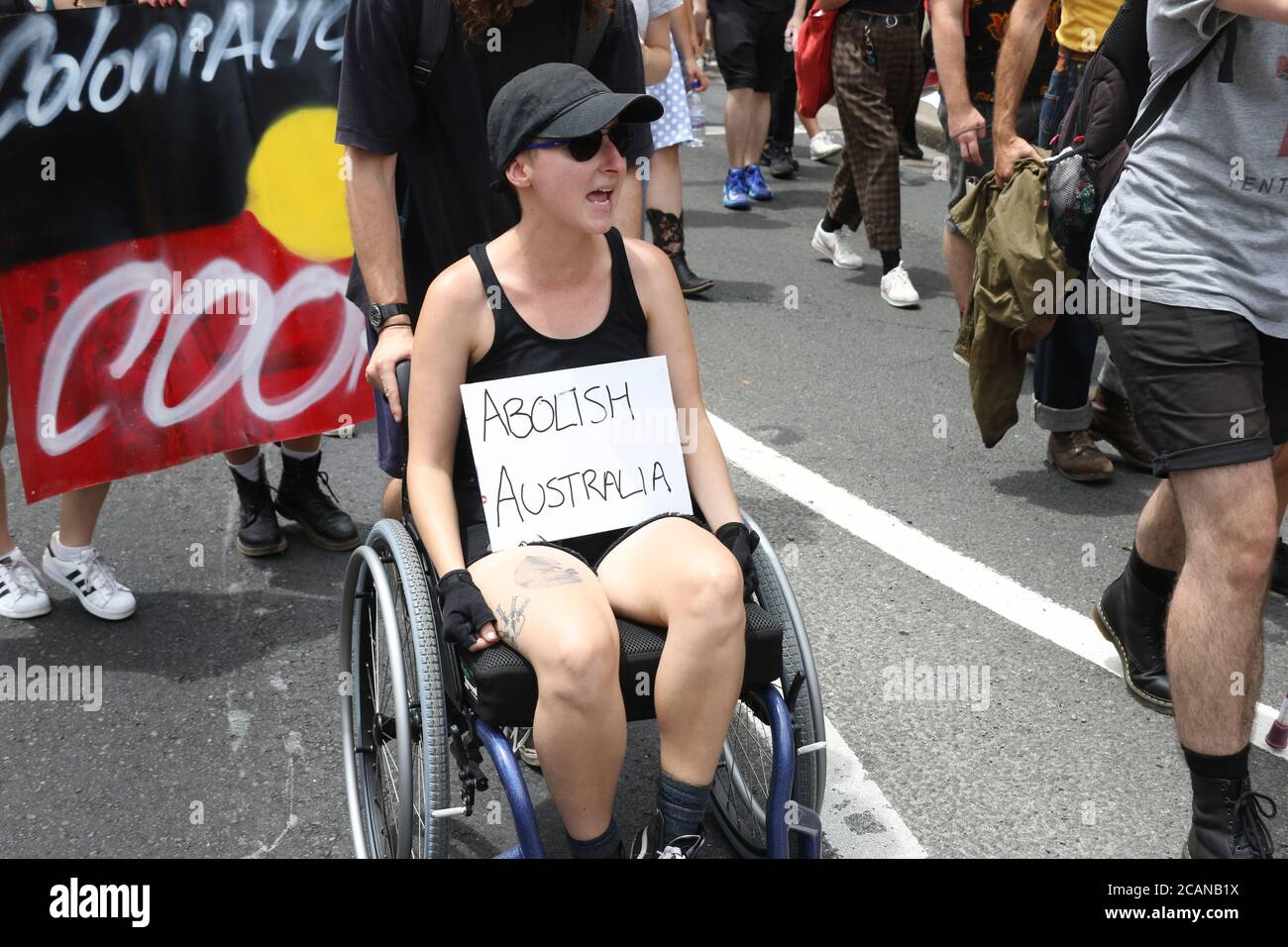 Aboriginal invasion day march on Australia Day in Sydney, Australia ...