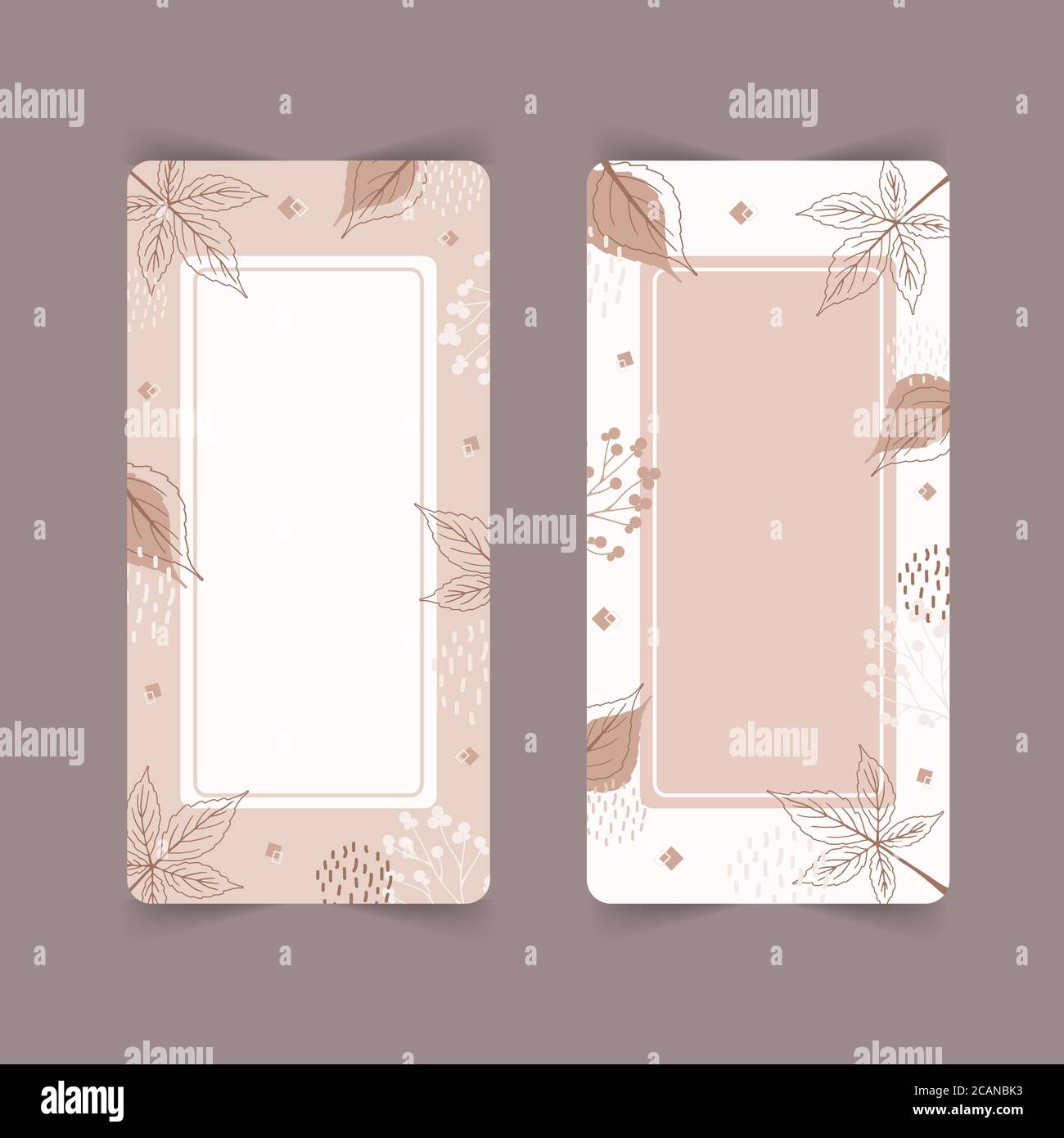 Stories template. Set of abstract vertical background with autumn ...