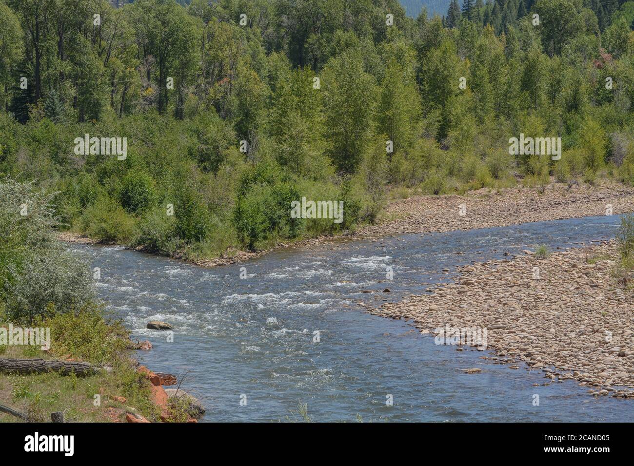 The Dolores River winding through the San Juan National Forest. Dolores ...