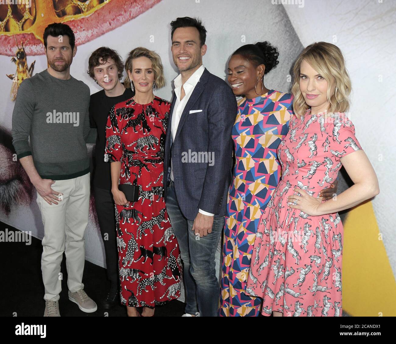 LOS ANGELES - APR 6: Billy EIchner, Evan Peters, Sarah Paulson ...