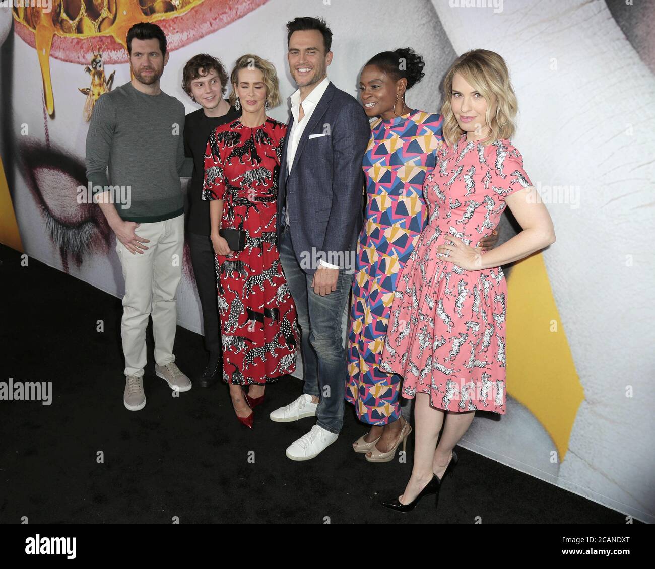 LOS ANGELES - APR 6: Billy EIchner, Evan Peters, Sarah Paulson ...