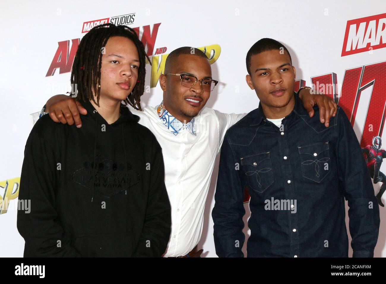 LOS ANGELES - JUN 25: TI, sons at the Ant-Man and the Wasp Premiere at ...