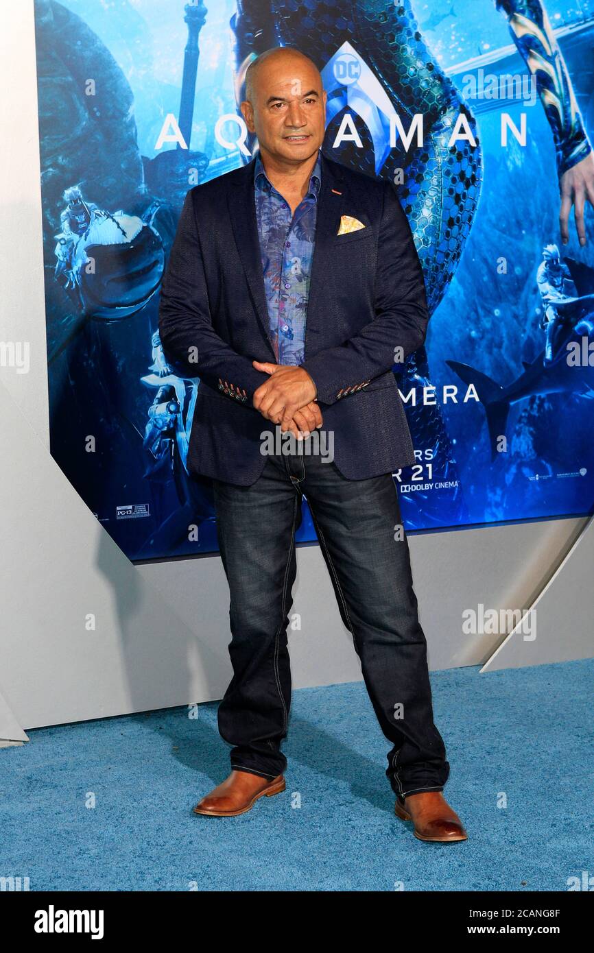 LOS ANGELES - DEC 12: Temuera Morrison at the "Aquaman" Premiere at the ...