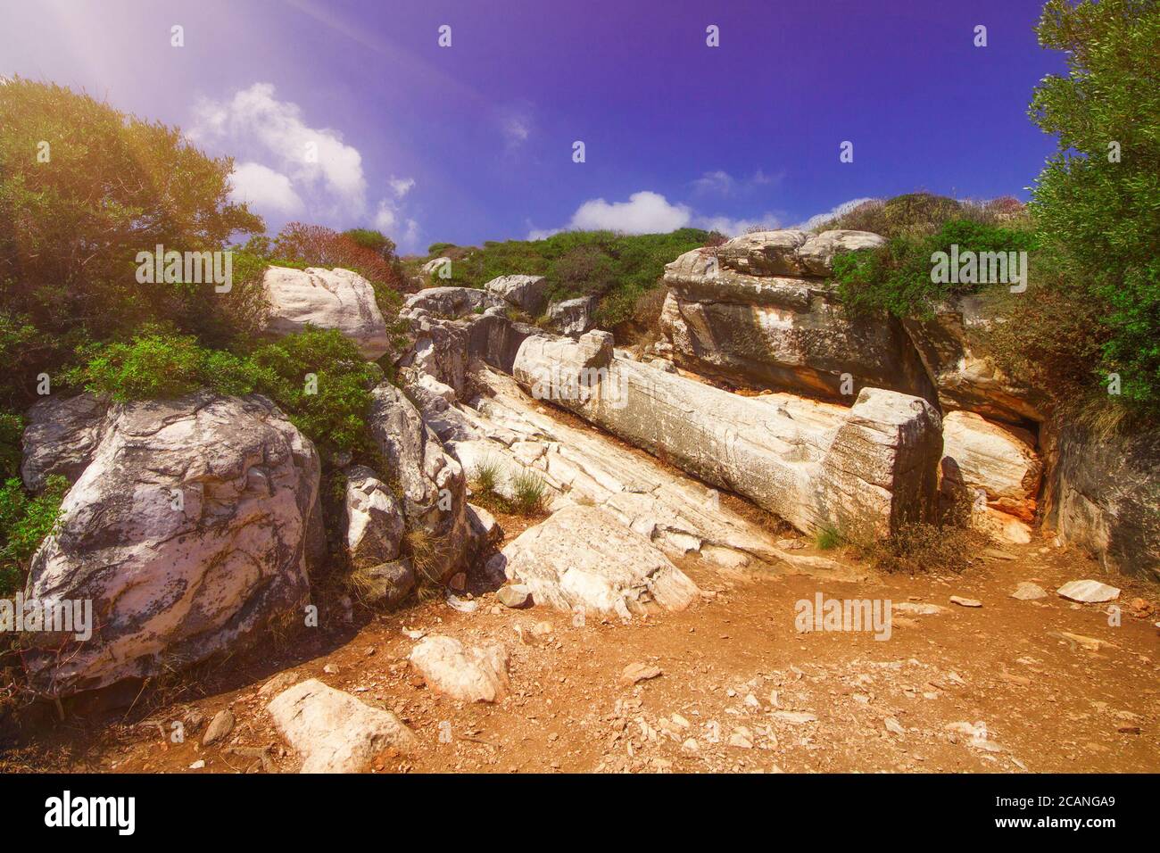 The Kouros of Apollonas (Colossus of Dionysos) in Naxos, GreeceThe ...