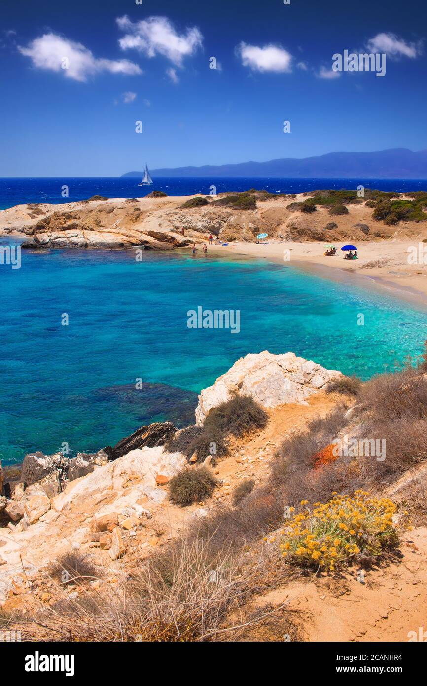 Aliko beach on Naxos island, Greece Stock Photo - Alamy