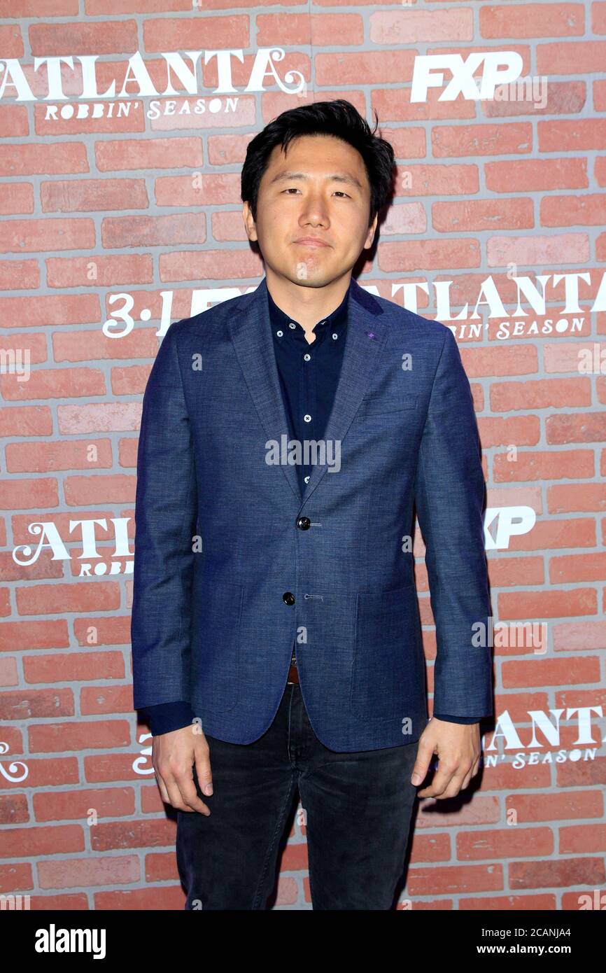 LOS ANGELES - FEB 19: Hiro Murai at the "tlanta Robbin" LA Premiere Screening at the Theatre at ...