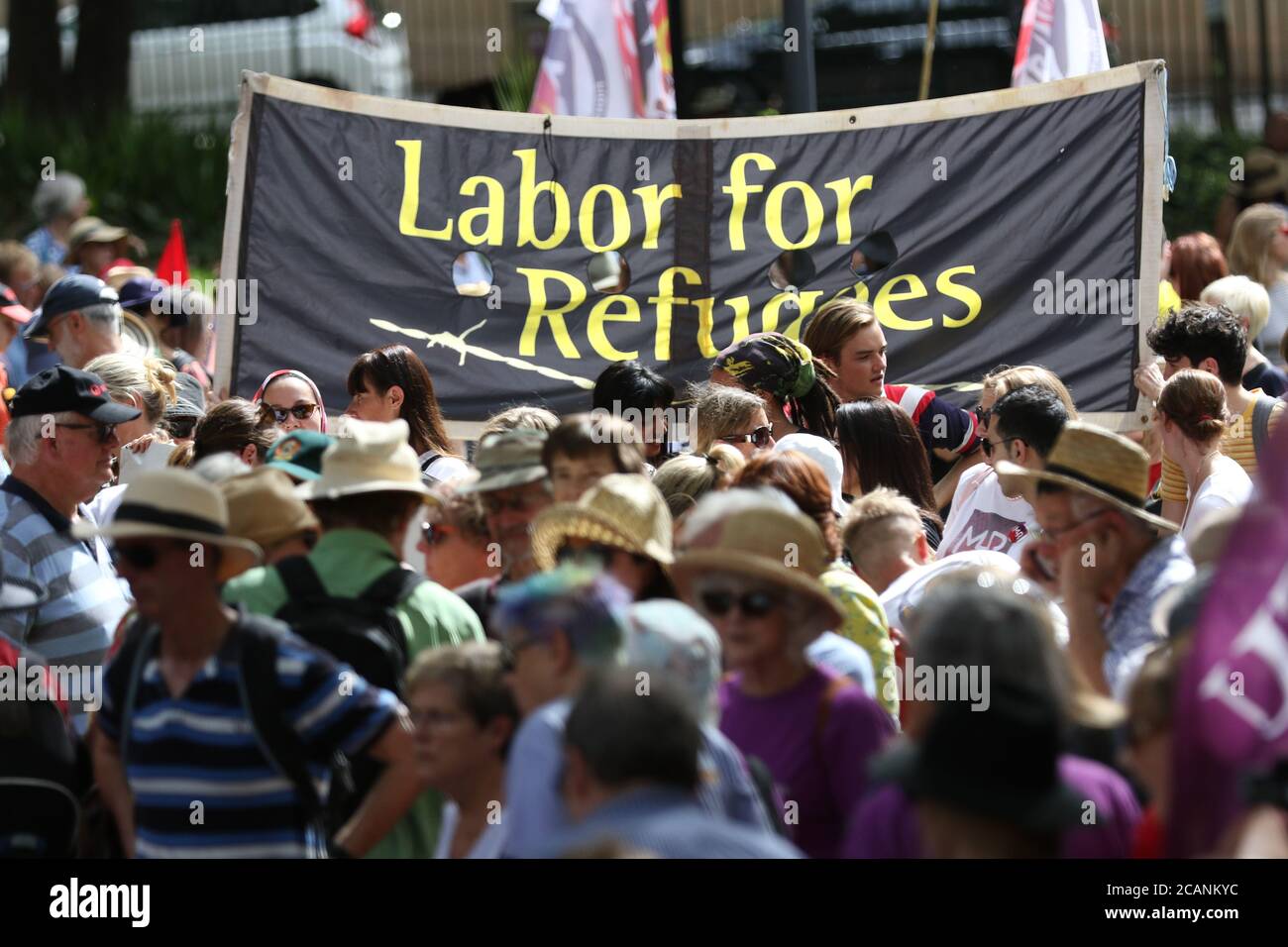 Palm Sunday refugee rally in Sydney, Australia Stock Photo - Alamy