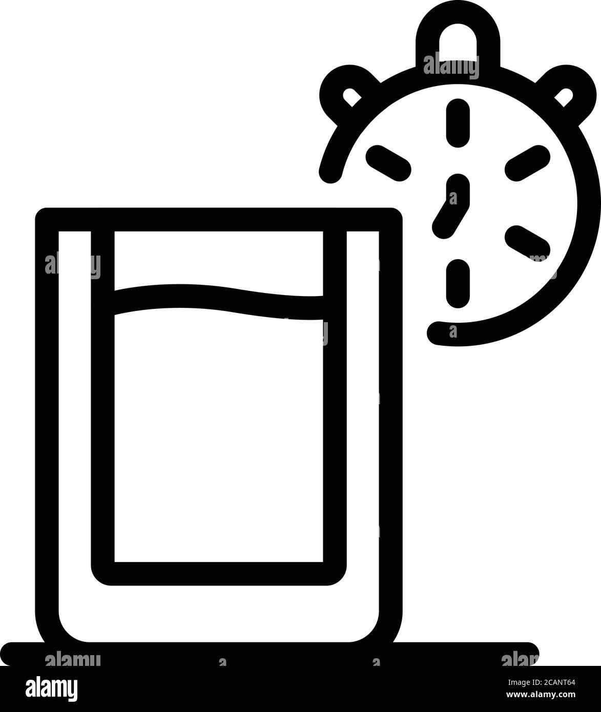Morning water habit icon, outline style Stock Vector Image & Art - Alamy