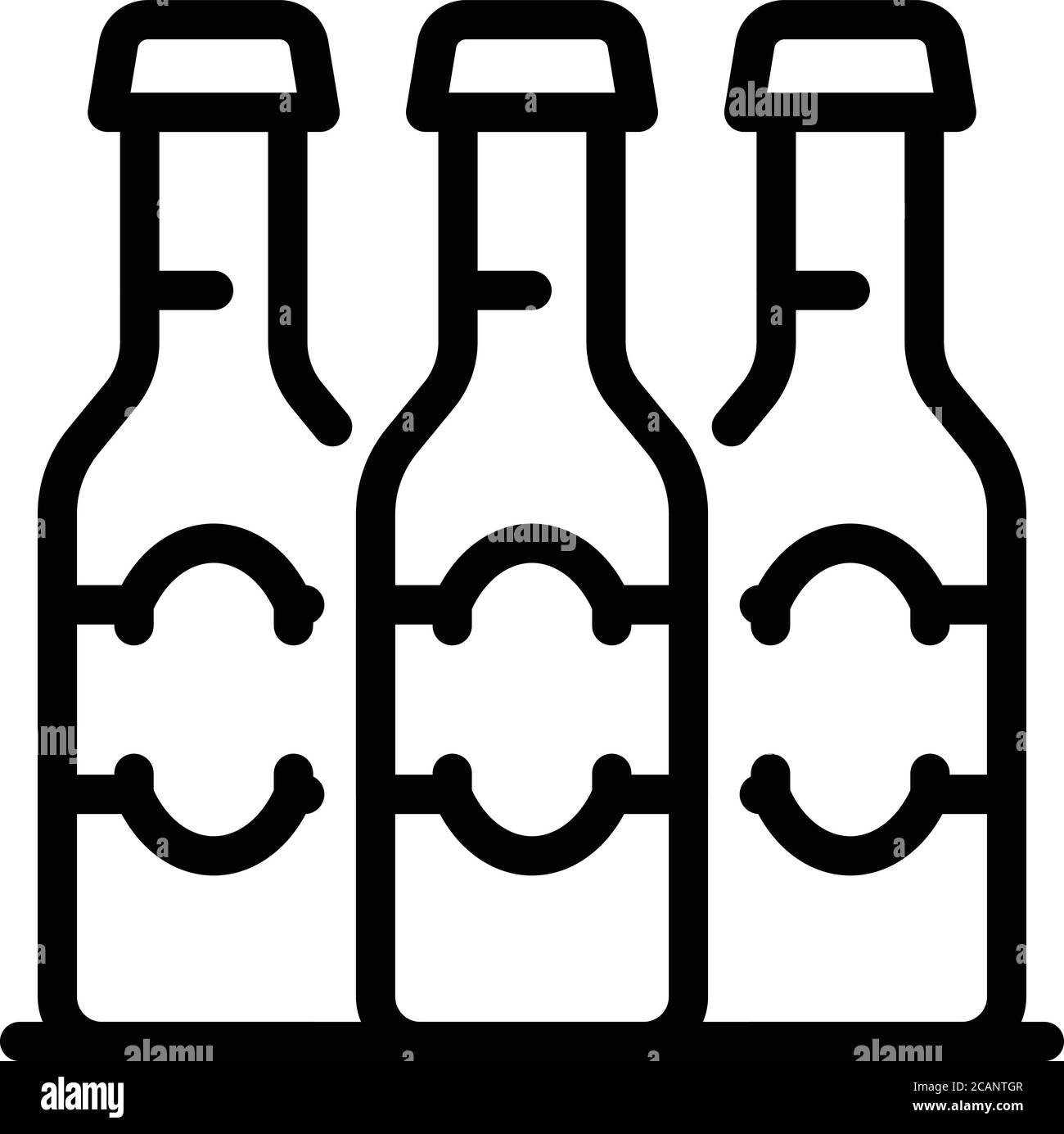 Beer bottles icon, outline style Stock Vector Image & Art - Alamy
