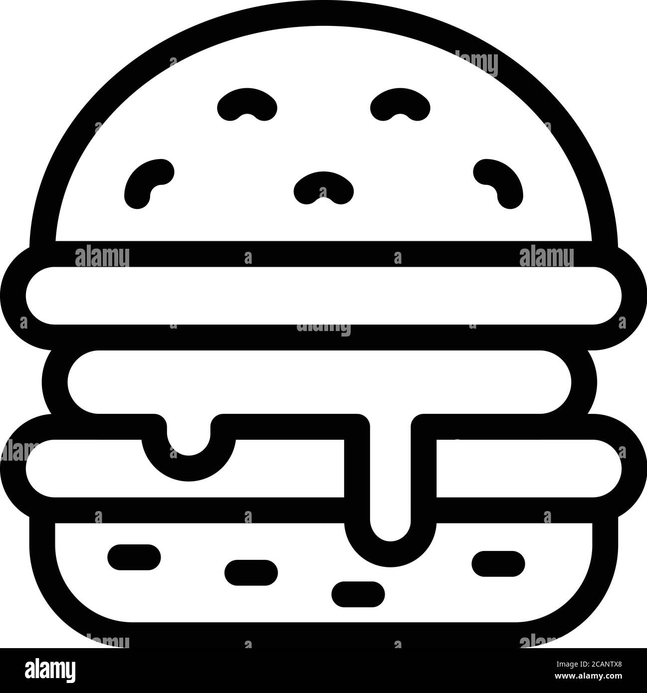 Hamburger icon, outline style Stock Vector Image & Art - Alamy