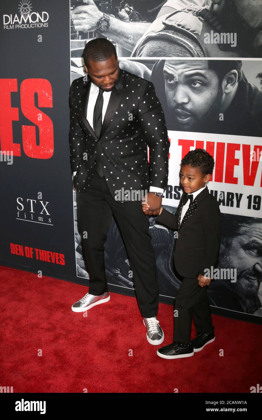 LOS ANGELES - JAN 17: Curtis Jackson, 50 Cent, Sire Jackson at the "Den ...