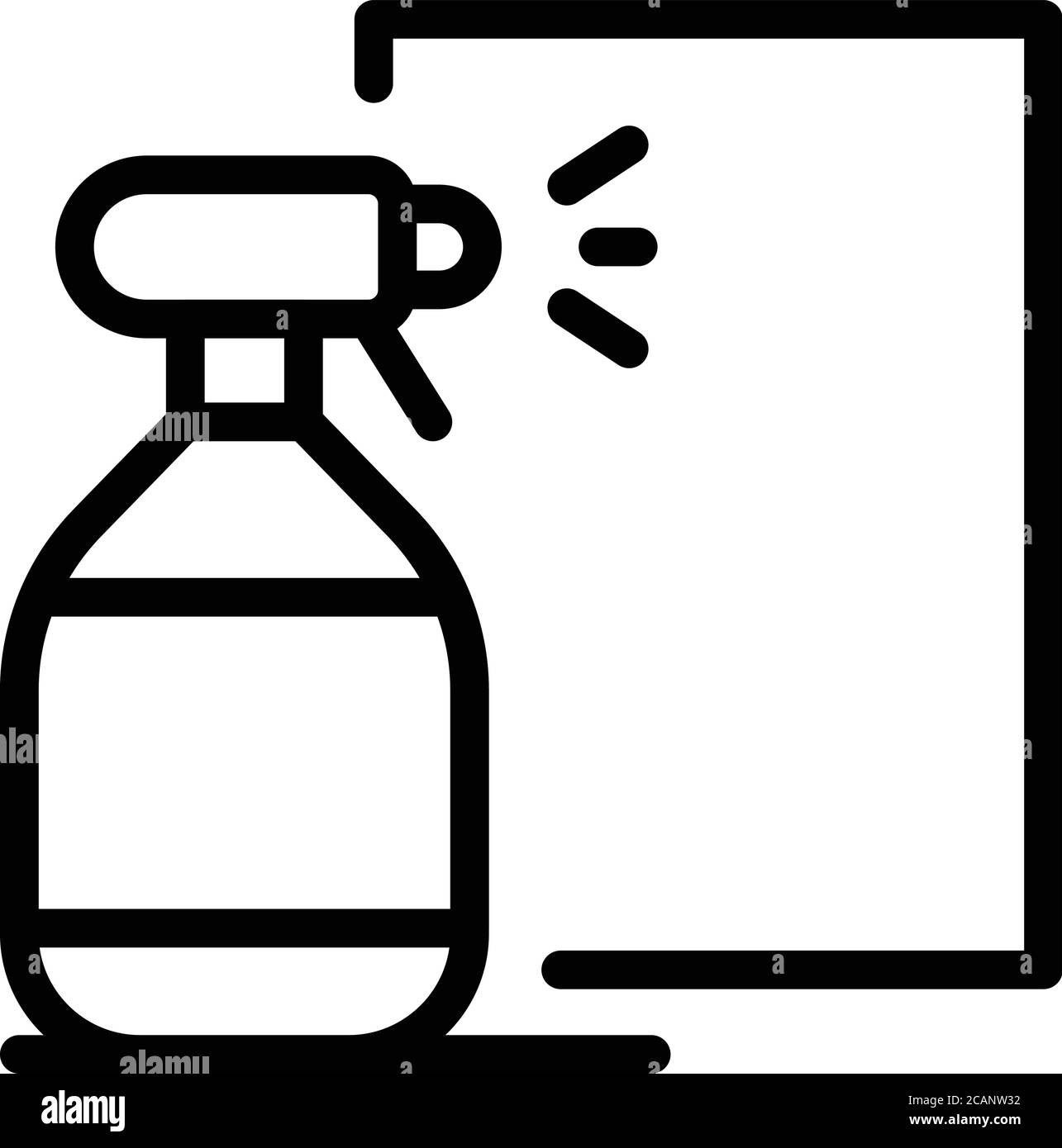 Cleaning spray icon, outline style Stock Vector Image & Art - Alamy