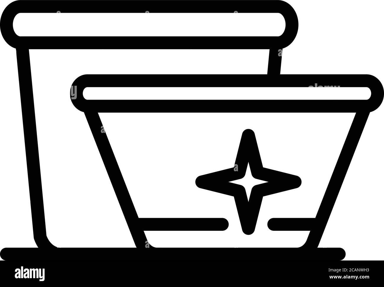 Washing bowl icon, outline style Stock Vector Image & Art - Alamy