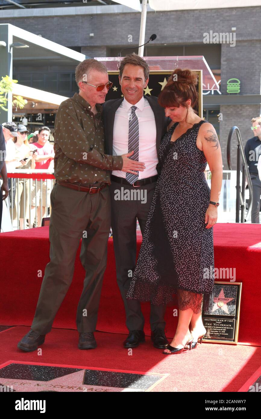 LOS ANGELES - SEP 13: Eric McCormack, family at the Eric McCormack Star ...