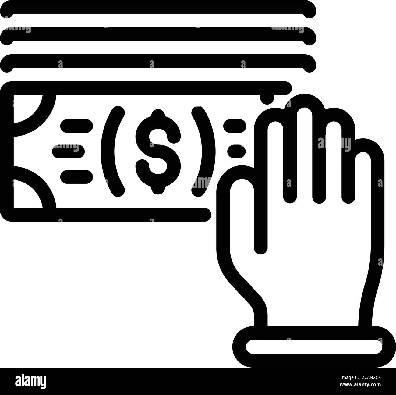 Hand subsidy icon, outline style Stock Vector Image & Art - Alamy