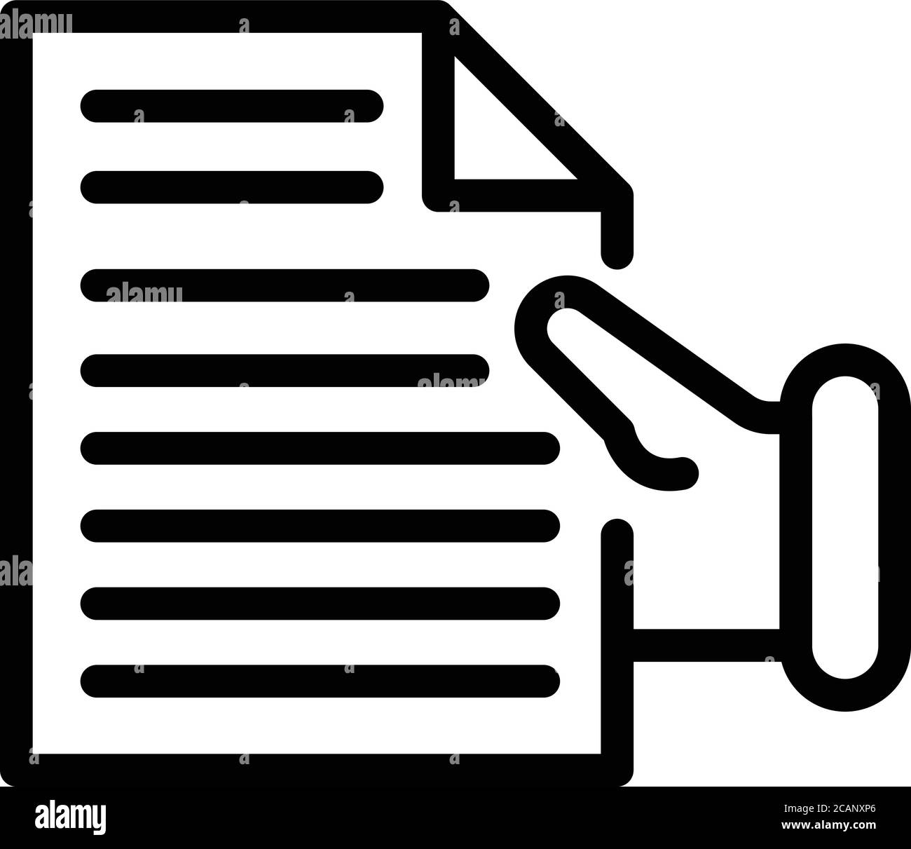 Contract icon, outline style Stock Vector Image & Art - Alamy