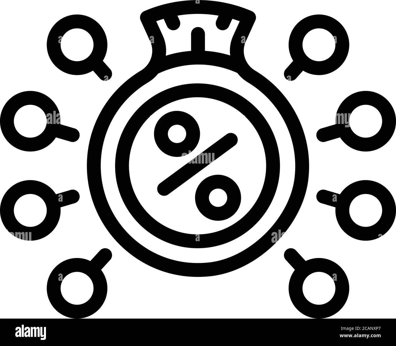 Credit rate icon, outline style Stock Vector Image & Art - Alamy