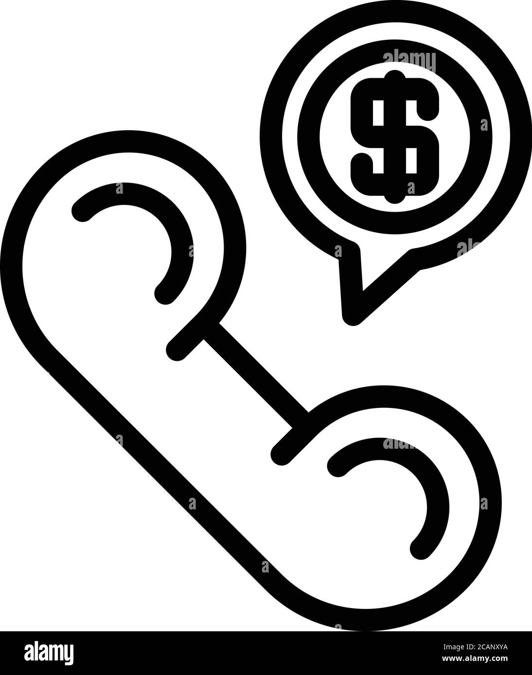 Call dollar icon, outline style Stock Vector Image & Art - Alamy