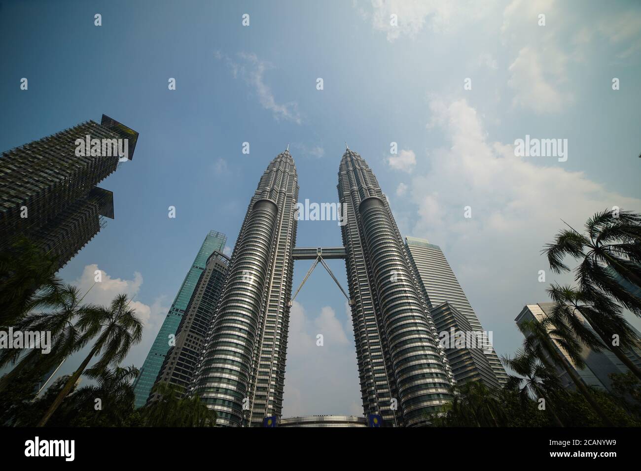 View of The Petronas Twin Towers in Kuala Lumpur, Malaysia. It is ...