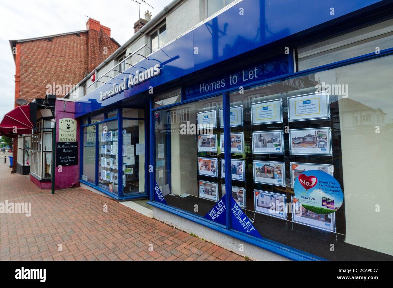 Prestatyn, UK: Jul 06, 2020: Beresford Adams are a regional estate ...