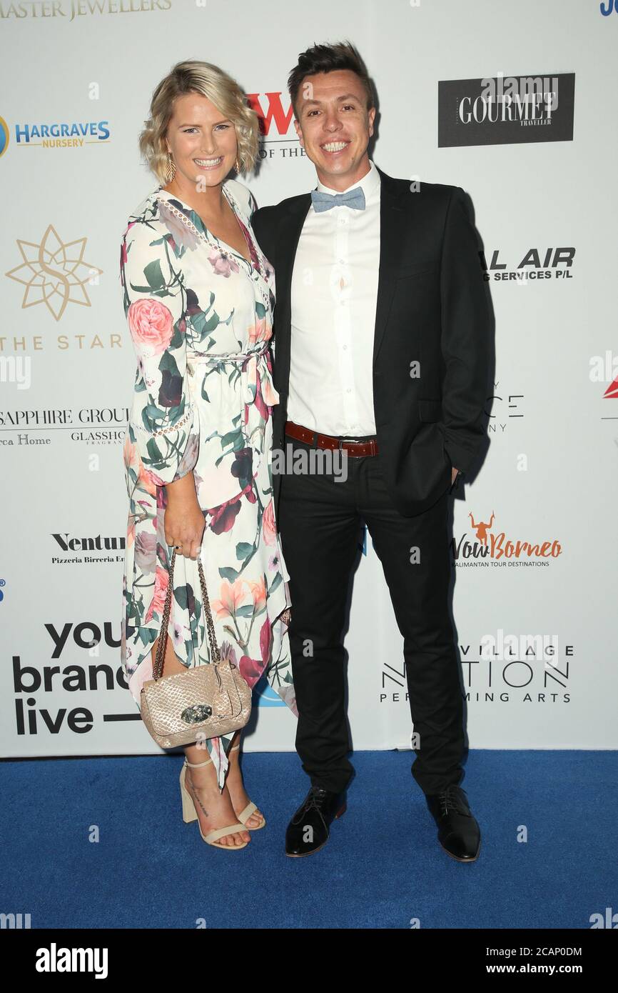 Leisel Jones and Damon Martin attend the Jeans for Genes Denim Dinner ...