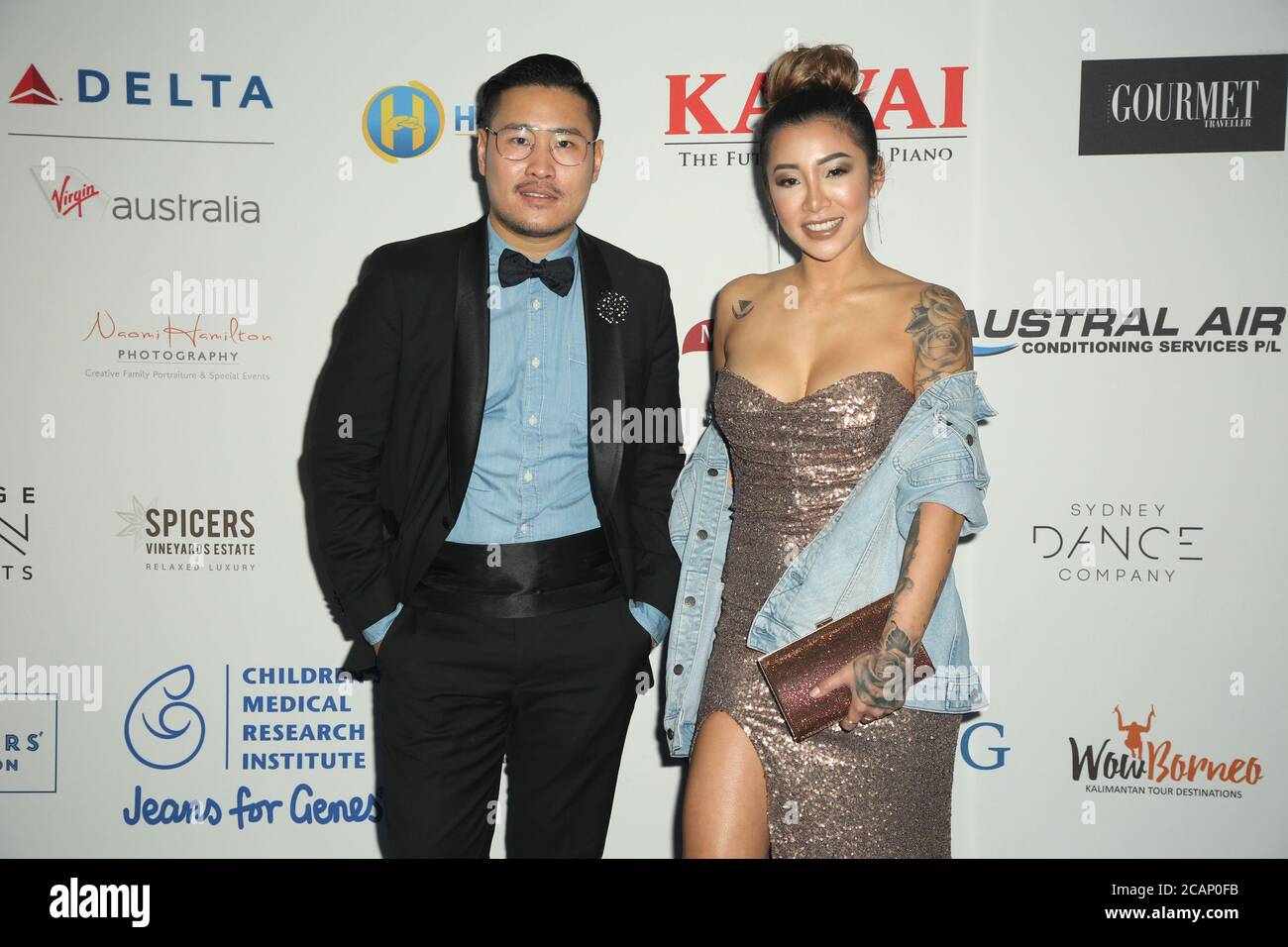 David Vu and Betty Banks (My Kitchen Rules) attend the Jeans for Genes ...