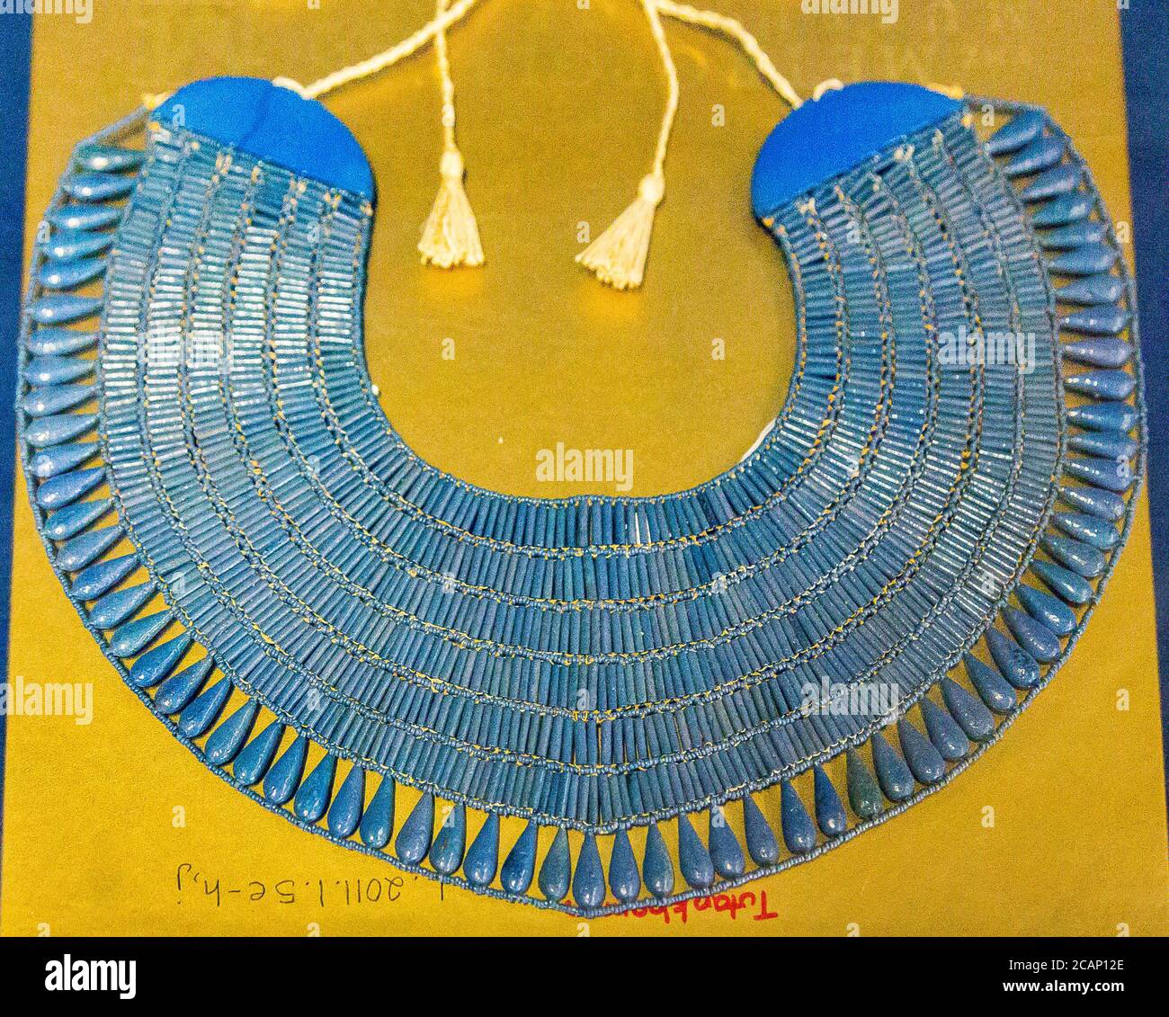 Egypt, from Tutankhamon tomb in Luxor : Pectoral in lapis-coloured ...
