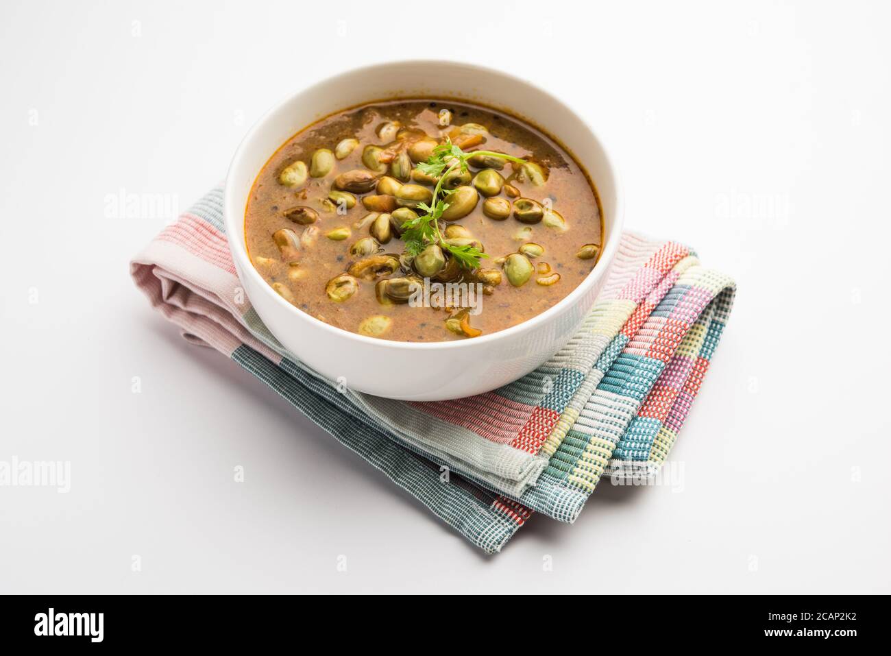 Pavta Bhaji or Lima Beans Curry Recipe also known as Popat Dana sabzi ...