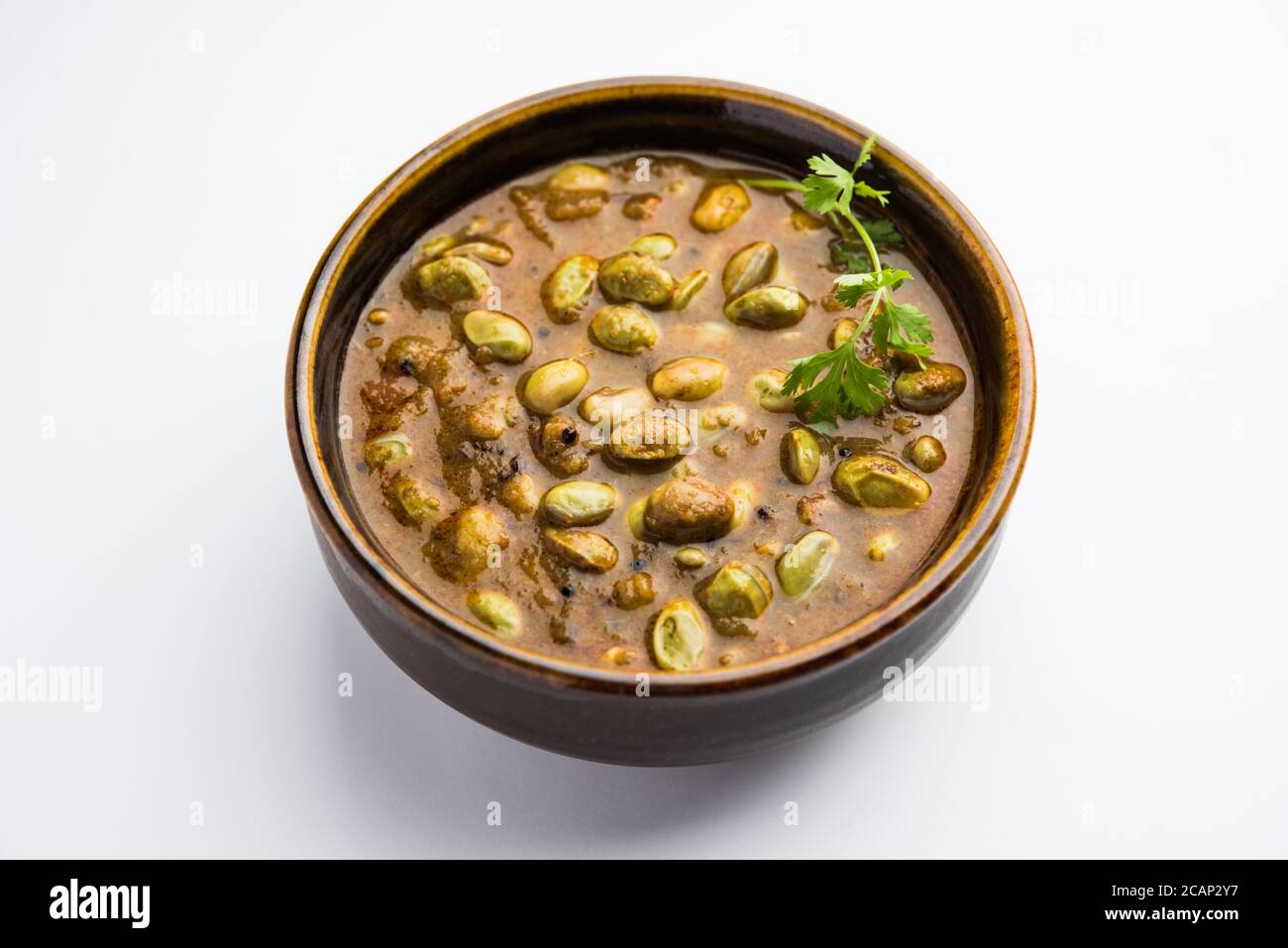 Pavta Bhaji or Lima Beans Curry Recipe also known as Popat Dana sabzi ...