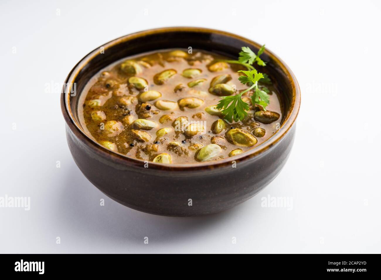 Pavta Bhaji or Lima Beans Curry Recipe also known as Popat Dana sabzi ...